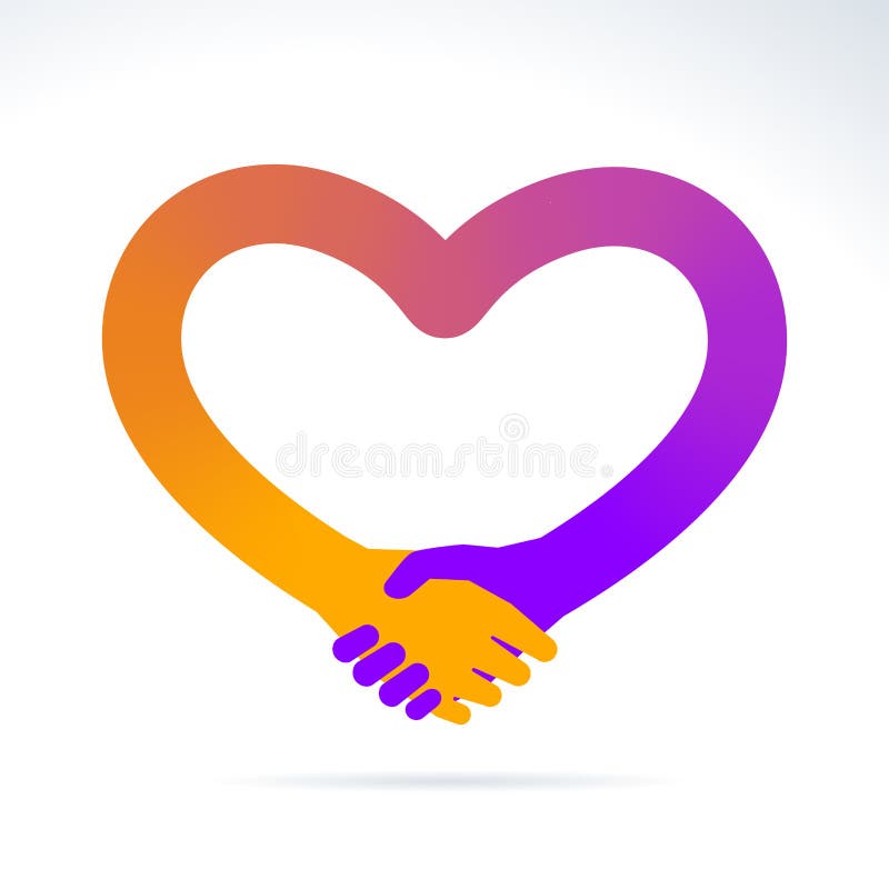 Handshake abstract sign stock vector. Illustration of handshake - 36429617