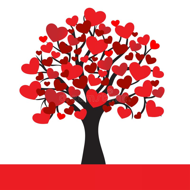 Abstract heart tree stock vector. Illustration of organic - 28538106