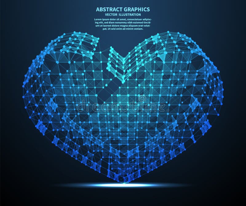 Heart, Vector Illustration. Network Connections. Stock Vector ...