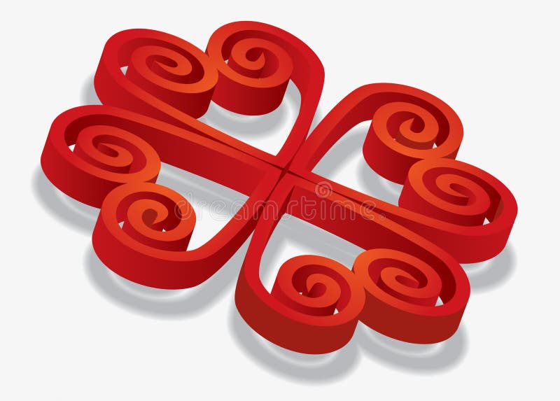 Abstract Hearth Love Vector Red Color Stock Vector - Illustration of ...