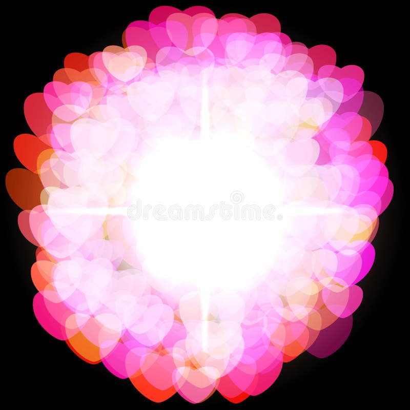 Abstract Hearts with Light. Stock Vector - Illustration of bokeh ...