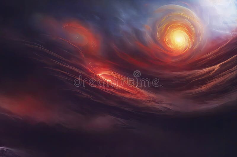 Abstract Heat Waves from Space. Radiation Waves Illustration ...