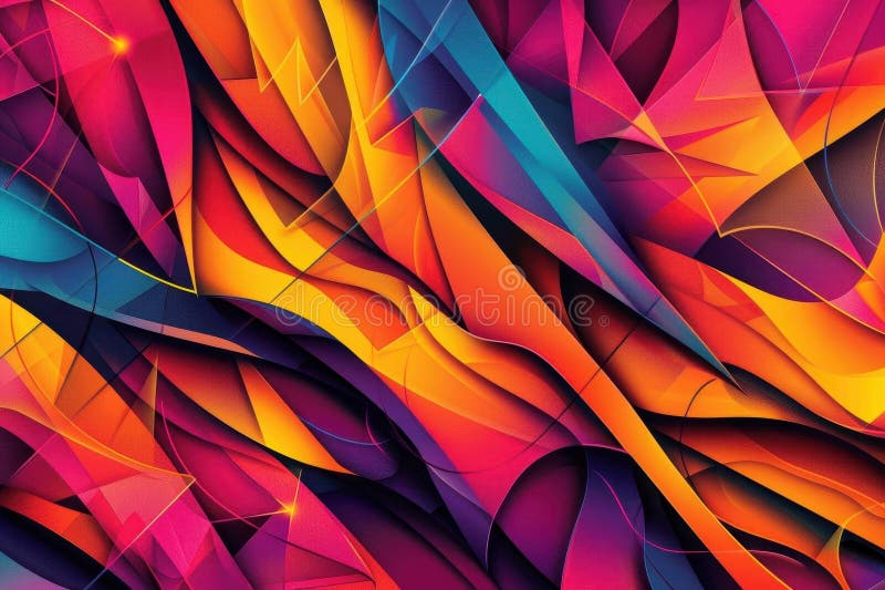 Abstract Heatwave a Vibrant, Geometric Pattern Representing the ...