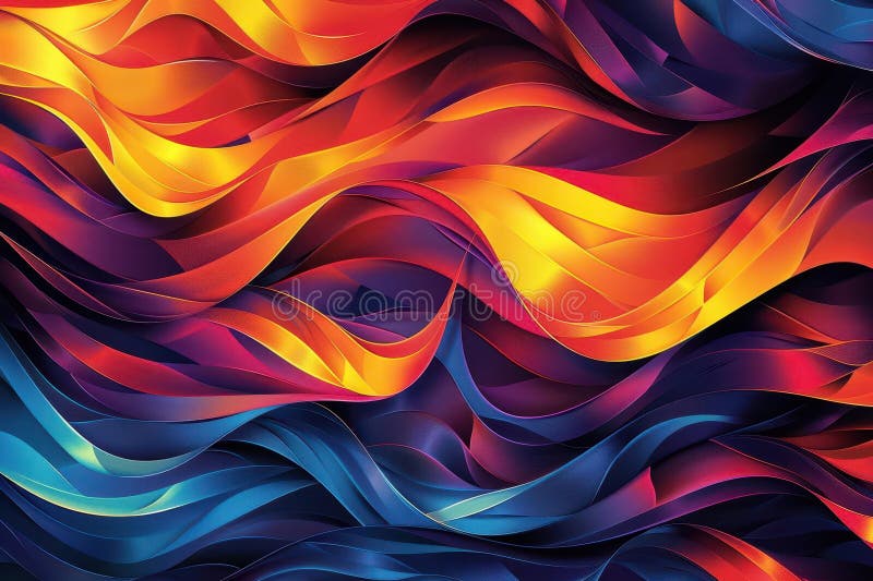 Abstract Heatwave a Vibrant, Geometric Pattern Representing the ...