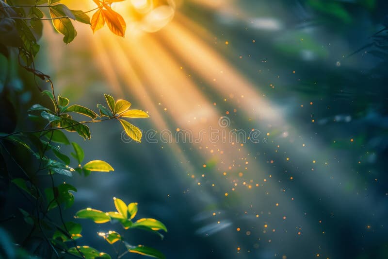 Abstract Heavenly Background with Morning Ray Light Stock Image - Image ...