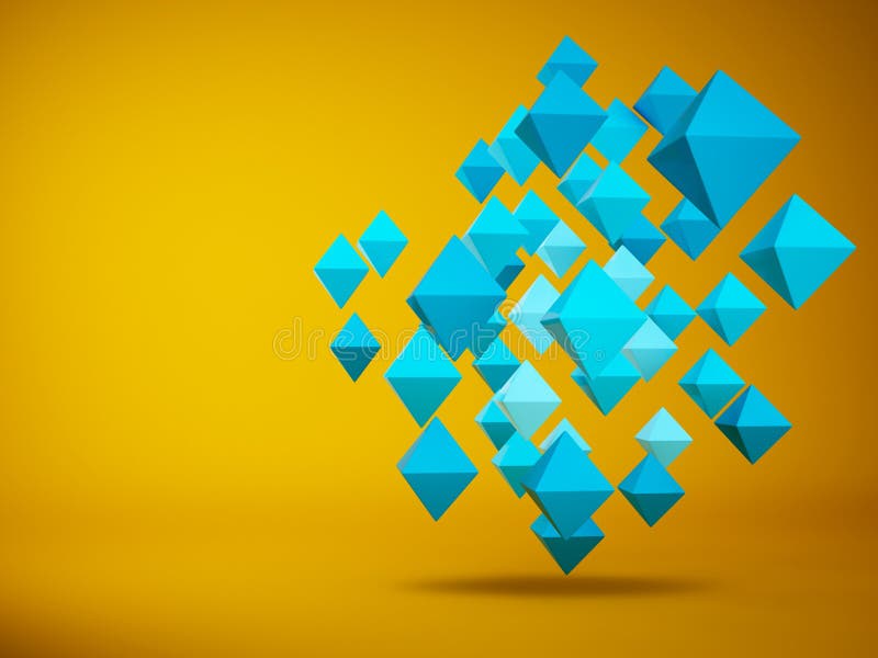 Abstract of Hedra 3d Rendering Stock Illustration - Illustration of ...