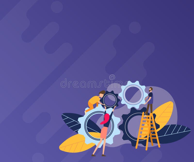 Abstract Helping Build Community, Society Working Together Concept ...