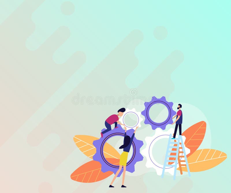 Abstract Helping Build Community, Society Working Together Concept ...