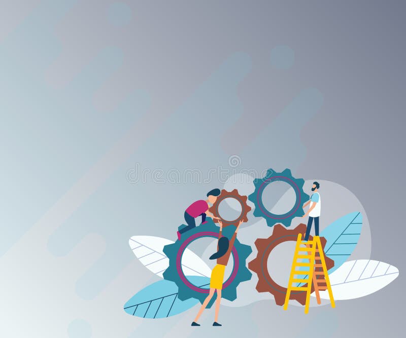 Abstract Helping Build Community, Society Working Together Concept ...