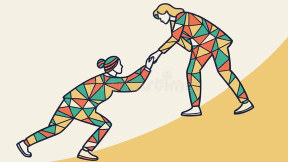 Abstract Helping Hands: Support Community Vector Graphic, Vector Design ...