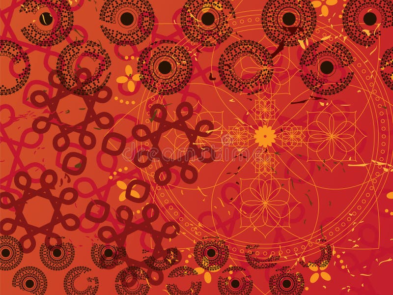 Abstract henna borders stock vector. Illustration of muslim - 12754133