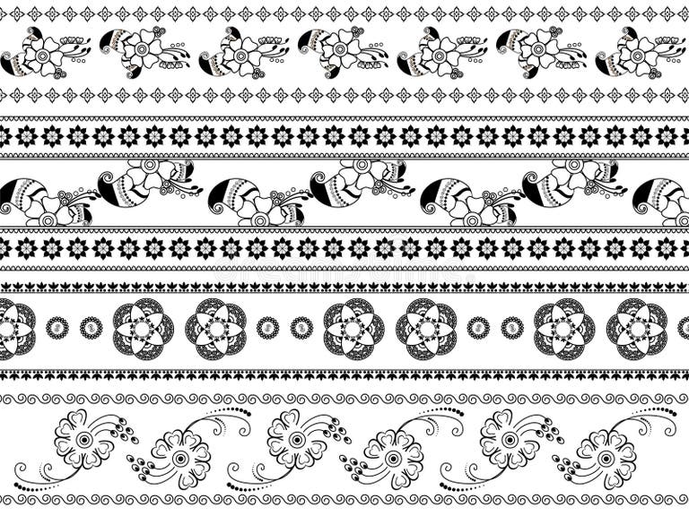 Abstract Henna Blocks Background Stock Vector - Illustration of muslim ...