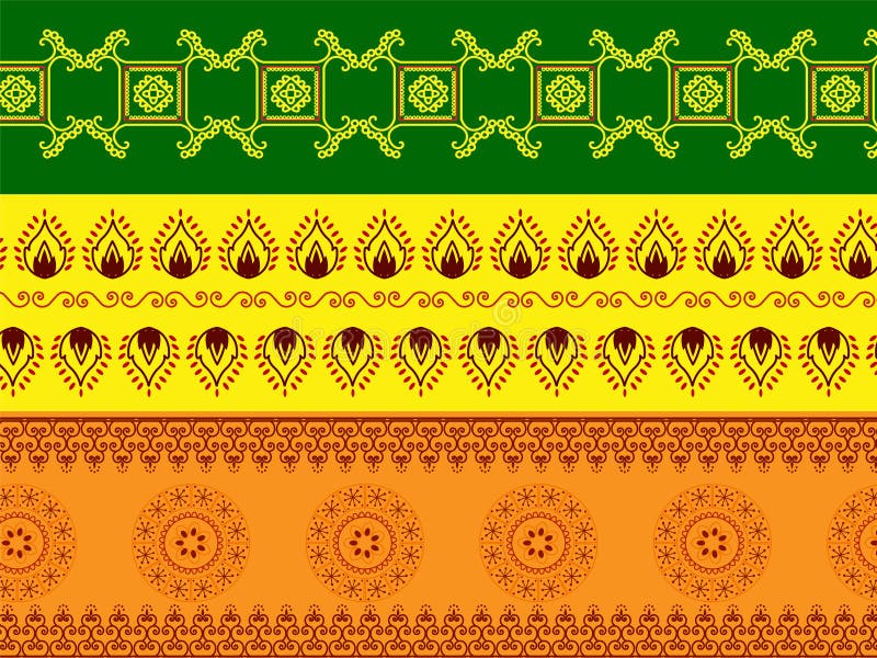 Abstract henna borders stock vector. Illustration of muslim - 12754133