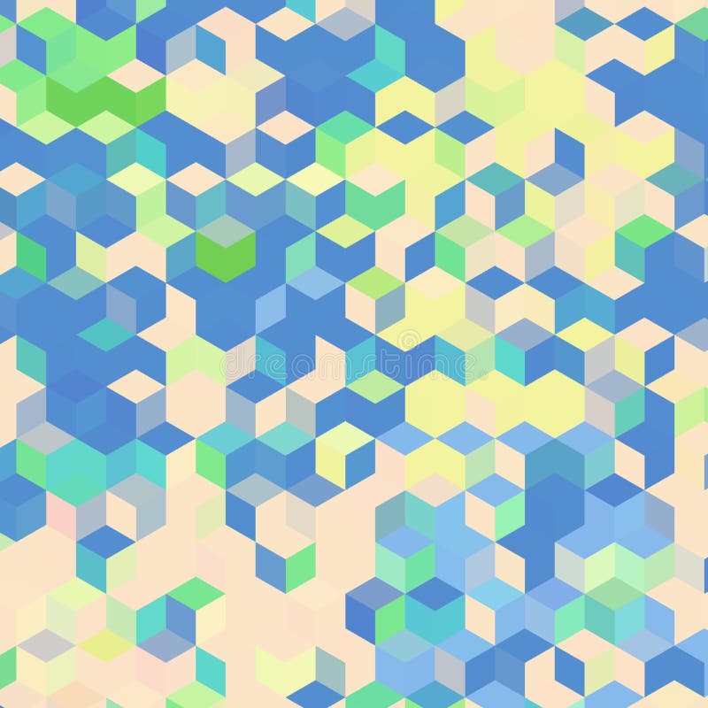 Abstract Hex Cube Background Stock Illustration - Illustration of ...