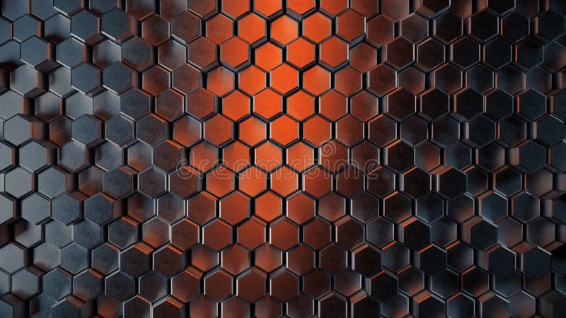Abstract Hexagon Background. Shiny Metal Pattern Stock Illustration ...