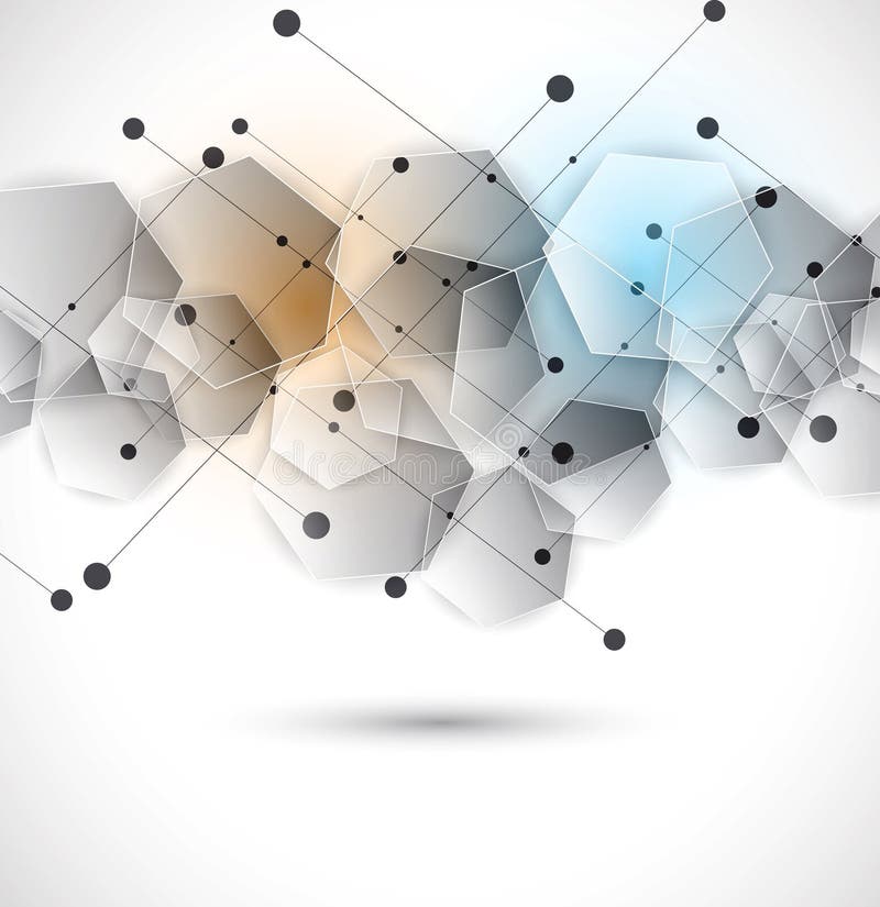 Abstract Hexagon Background. Technology Poligonal Design. Digital ...