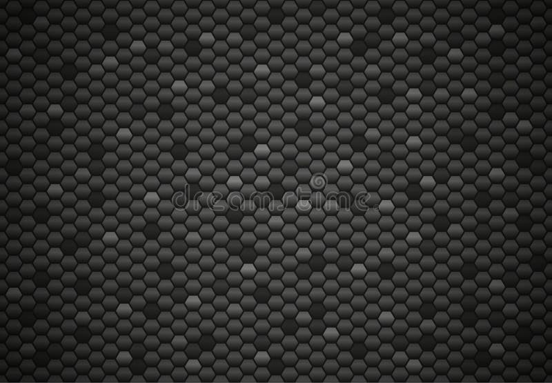 Illustration of Abstract Black Hexagon Texture for Background Stock ...
