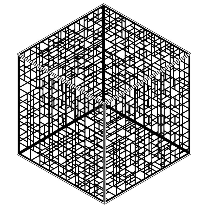Abstract Hexagon Cage Vector 13 Stock Vector - Illustration of abstract ...