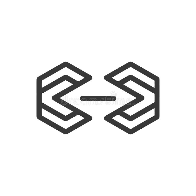 Abstract Geometric Hexagon Arrows, Data Transfer Concept Stock Vector ...