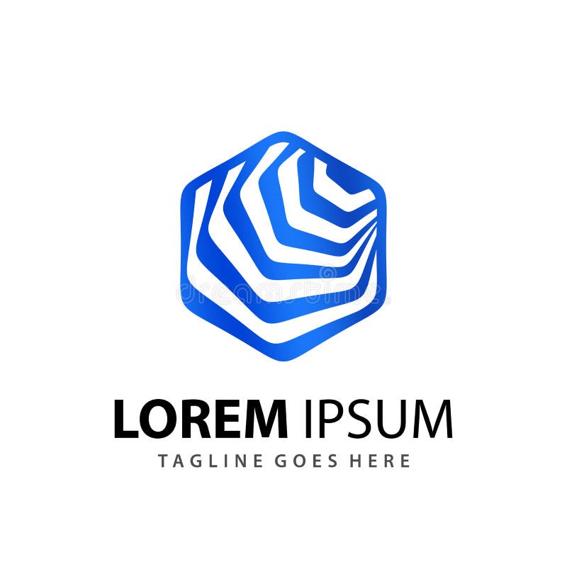 Abstract Hexagon Contour Logo Designs Template Premium Stock Vector ...