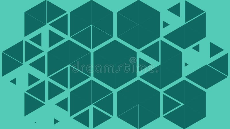 Abstract Hexagon Patterns Rotation. Seamless Loop Animation. Geometric ...