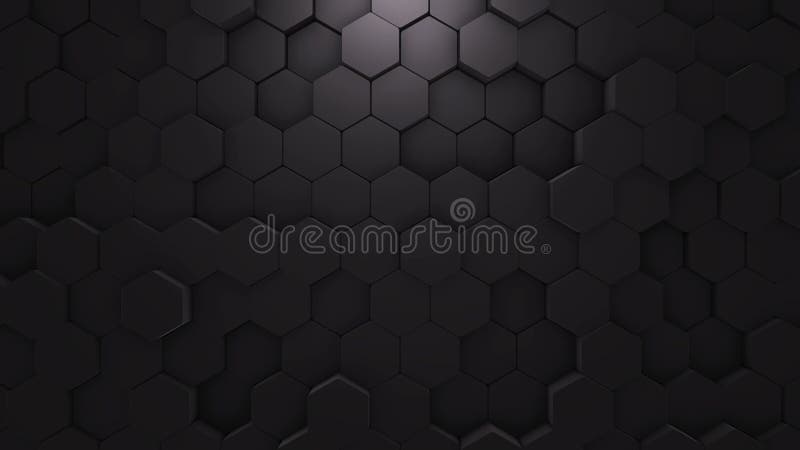 Abstract Hexagon Geometric Intro. Animated Surface Loop Footage. Dark Hexagonal Grid Pattern ...