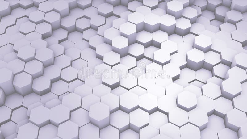 Abstract Hexagon Geometric Intro. Animated Surface Loop Footage. Light Hexagonal Grid Pattern ...