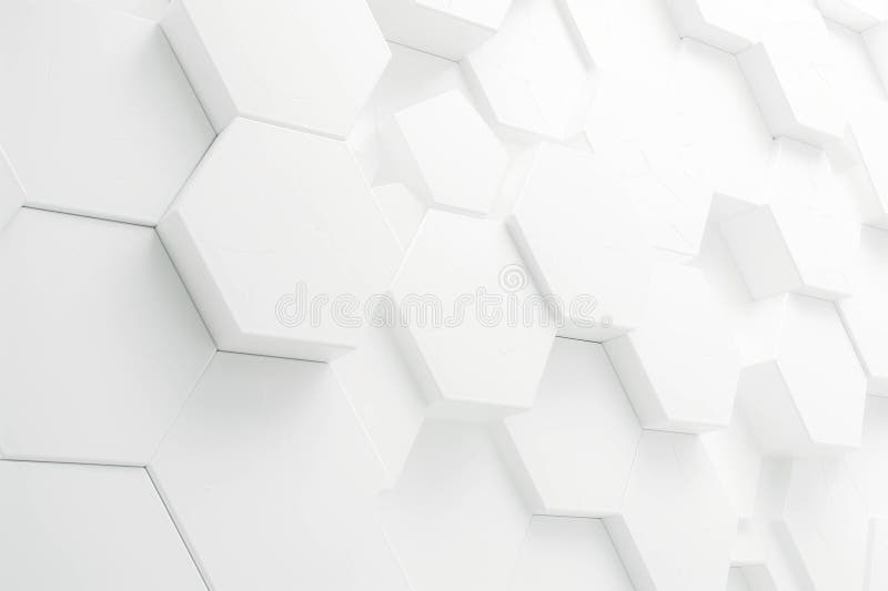Abstract Hexagon Geometric Surface Loop 1A: Light Bright Clean Minimal Hexagonal Grid Pattern ...