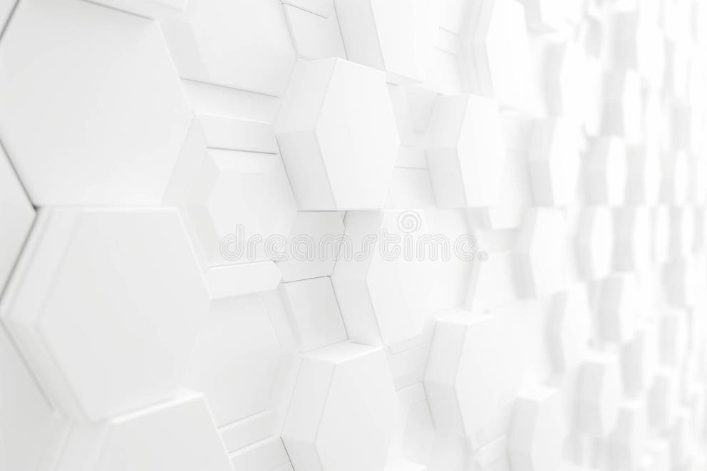 Abstract Hexagon Geometric Surface Loop 1A: Light Bright Clean Minimal ...