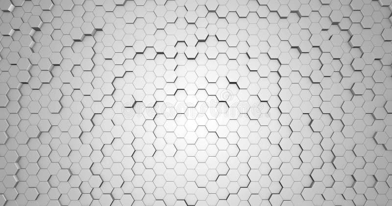 Abstract Hexagon Geometric Surface Loop, Light Bright Clean Minimal ...