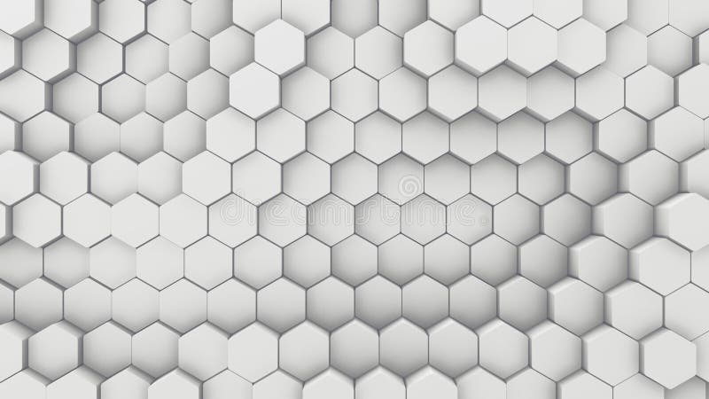 Abstract Hexagon Geometric Texture. White Surface Illustration. Light ...