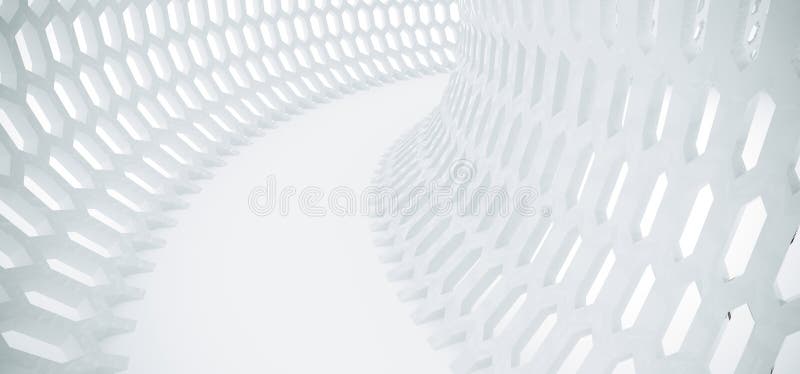Abstract Hexagon Grid Mesh Tunnel Stock Illustration - Illustration of ...