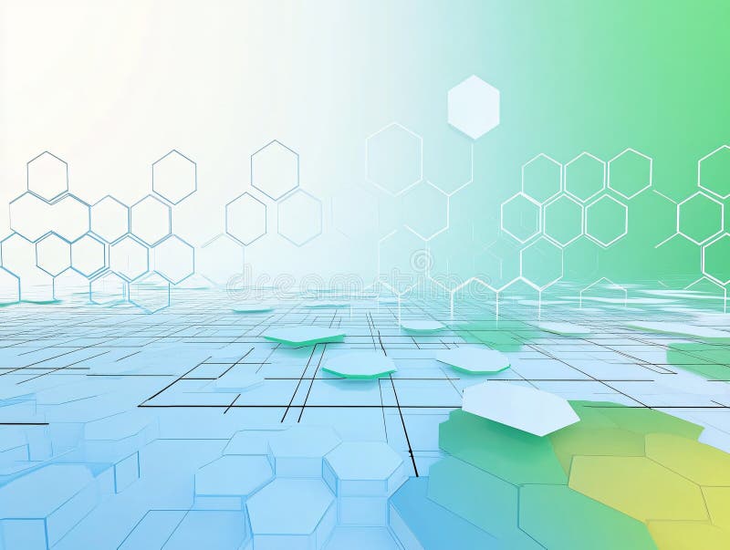 Abstract Hexagon Grid Network Technology Background High Quality Image ...