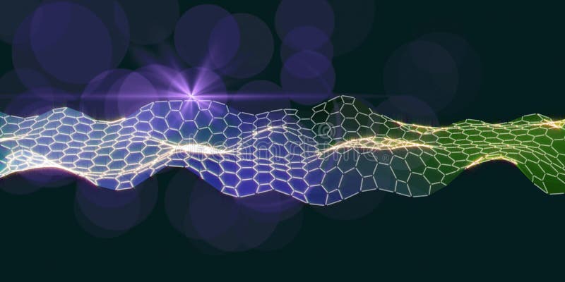 Abstract from Hexagon Wireframe Surface Background. Technology Stock Image - Image of concept ...