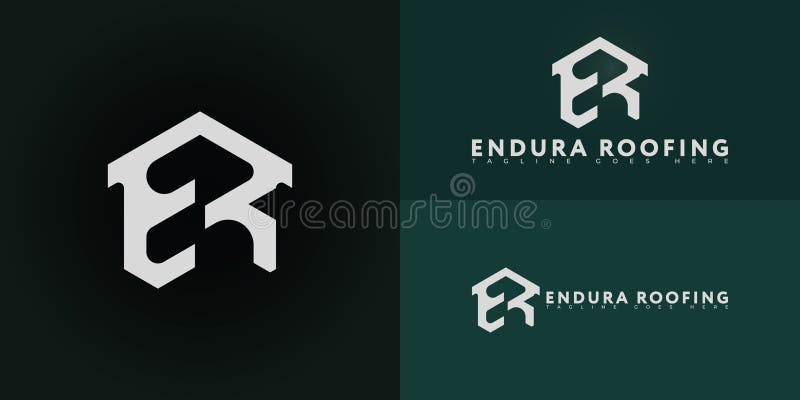 Abstract Hexagon Initial Letter ER or RE in Silver-white Color Isolated ...