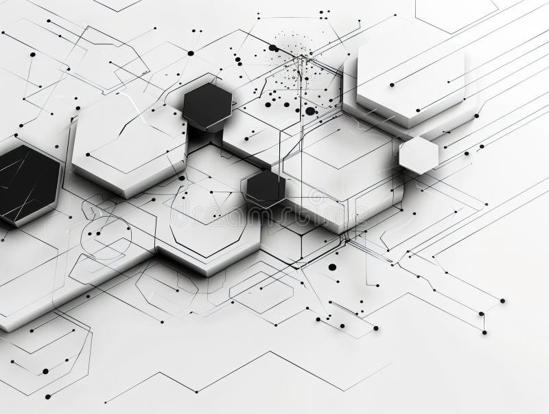 Abstract Hexagon Lines. Geometric Stripe Line Art Design for Poster ...