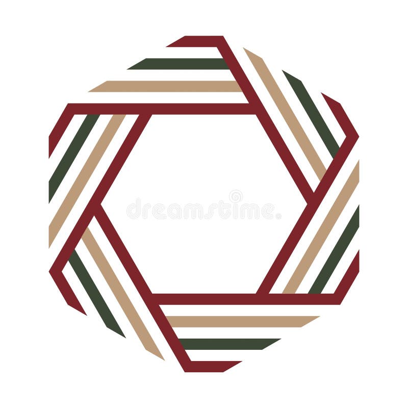 Abstract hexagon overlap stock vector. Illustration of contrast - 319864359