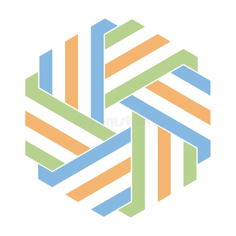 Abstract hexagon overlap stock illustration. Illustration of textured ...