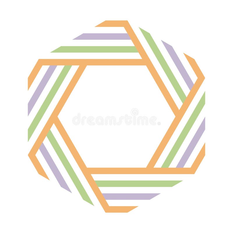 Abstract hexagon overlap stock illustration. Illustration of style ...