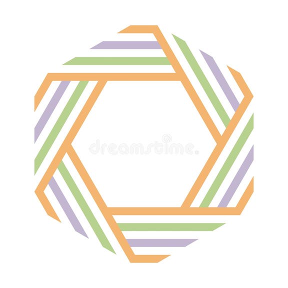 Abstract hexagon overlap stock illustration. Illustration of style ...