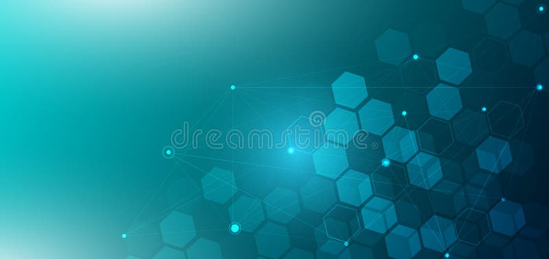 Abstract Hexagon Pattern Background. Medical and Science Concept and ...