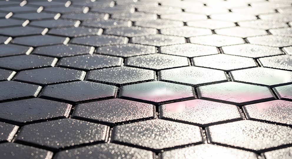 Futuristic Hexagon Pattern Abstract Background Stock Illustrations ...