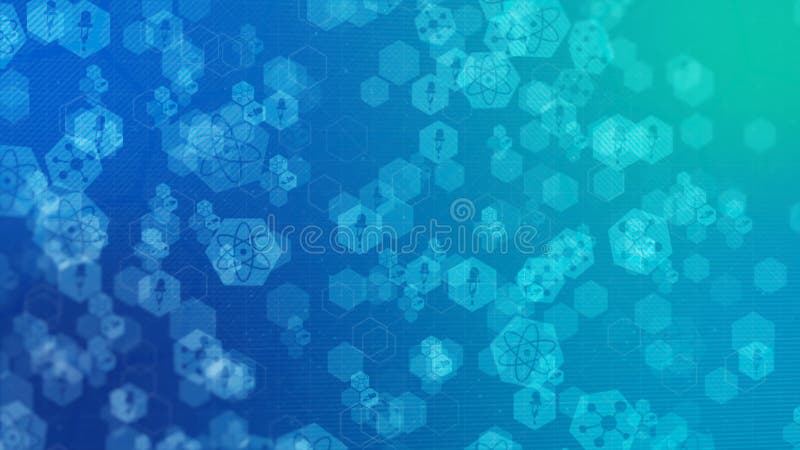 Abstract Hexagon Pattern. stock video. Video of biology - 89556667