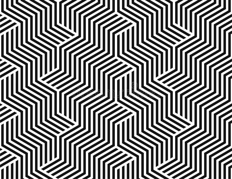 Abstract Hexagon Pattern Seamless Lines Stock Vector - Illustration of ...