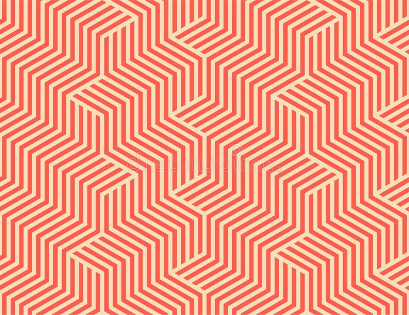 Abstract Hexagon Pattern Seamless Lines Stock Vector - Illustration of ...