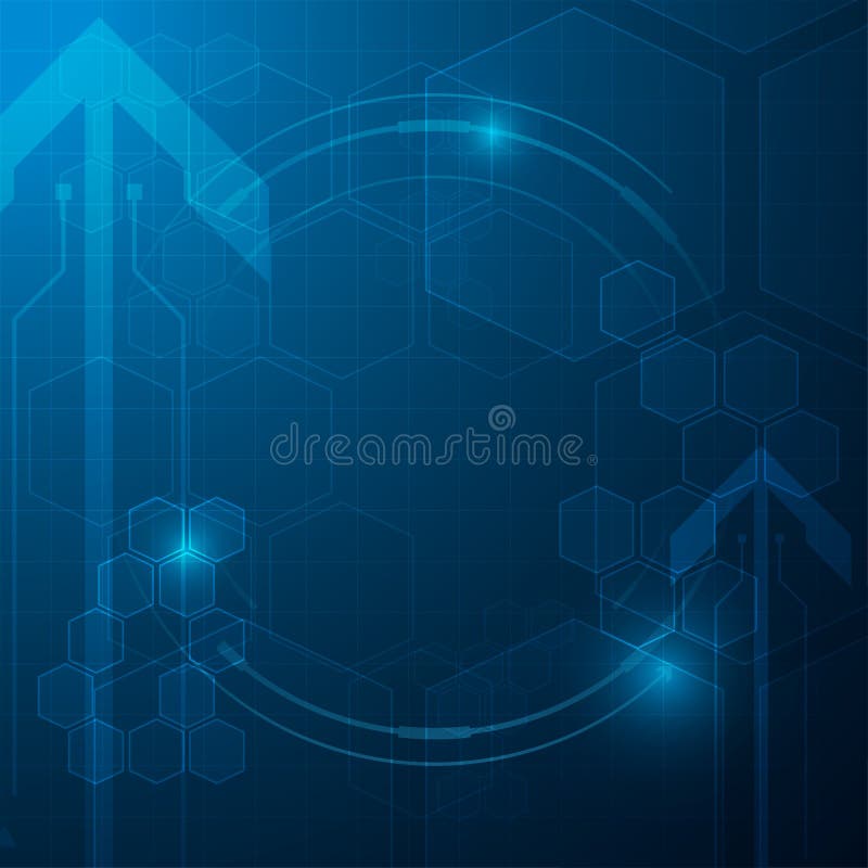 Abstract Hexagon Pattern Tech Innovative Concept Design Background ...