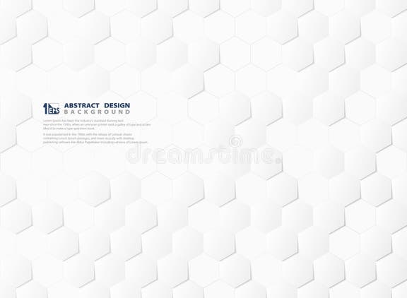 3d Vector Hexagon Tech Abstract White Background Stock Illustrations ...