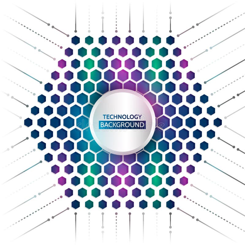 Hexagon Science Flat Icon Background Vector Stock Vector - Illustration ...