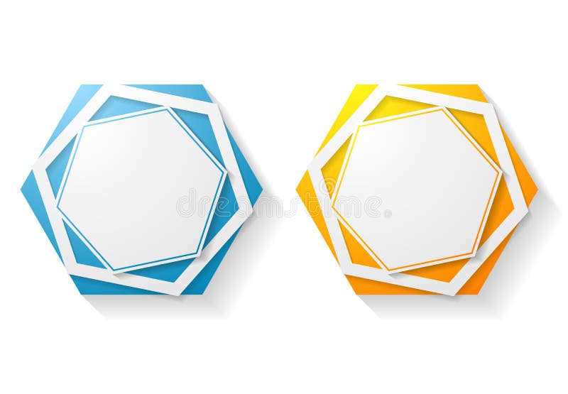 Abstract Hexagon Shape Vector Sticker Stock Vector - Illustration of ...