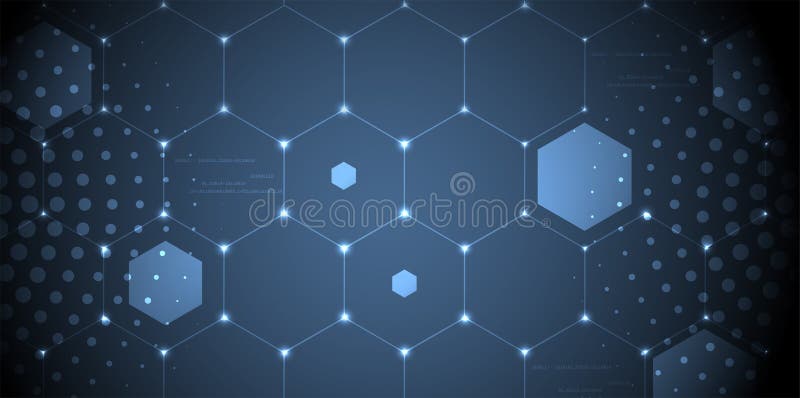 Abstract Structure Circuit Computer Hexagon Technology Business ...